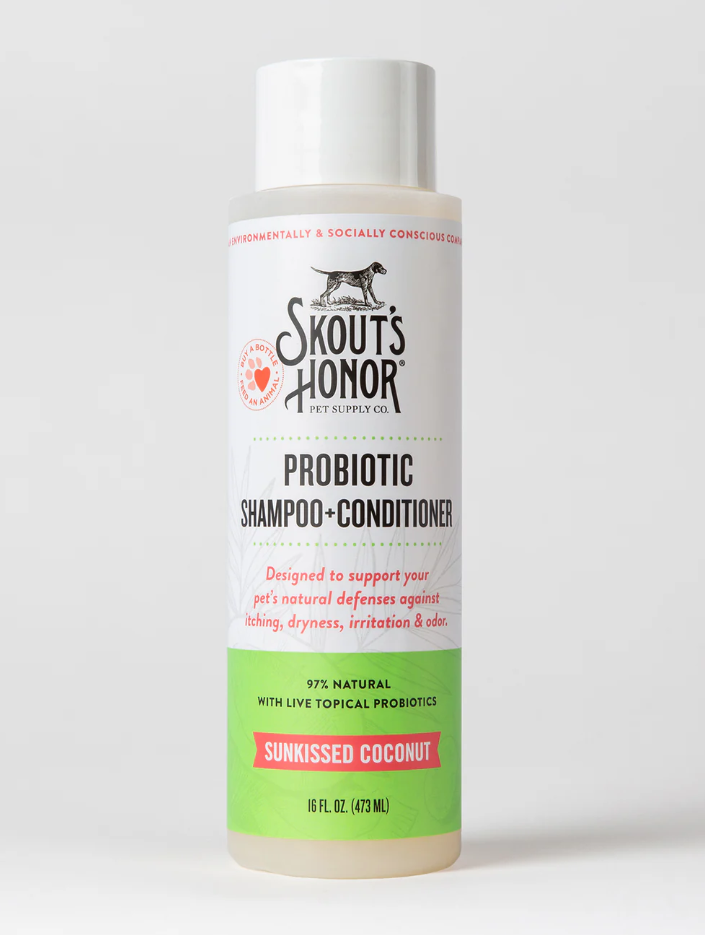 Skout's Honor Probiotic Shampoo & Conditioner Sunkissed Coconut Scent 16oz