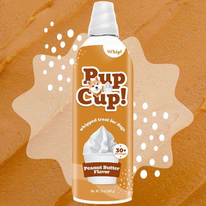 PupCup Frozen Whipped Treat for Dogs Peanut Butter Flavor 13oz